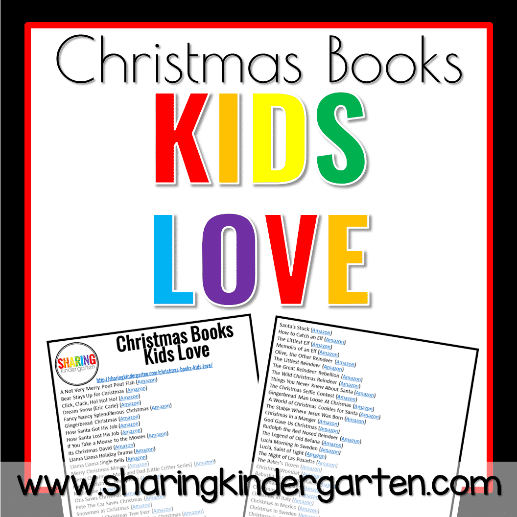 Christmas Book List for Kids - Sharing Kindergarten