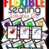 Flexible Seating Choice Board - Sharing Kindergarten