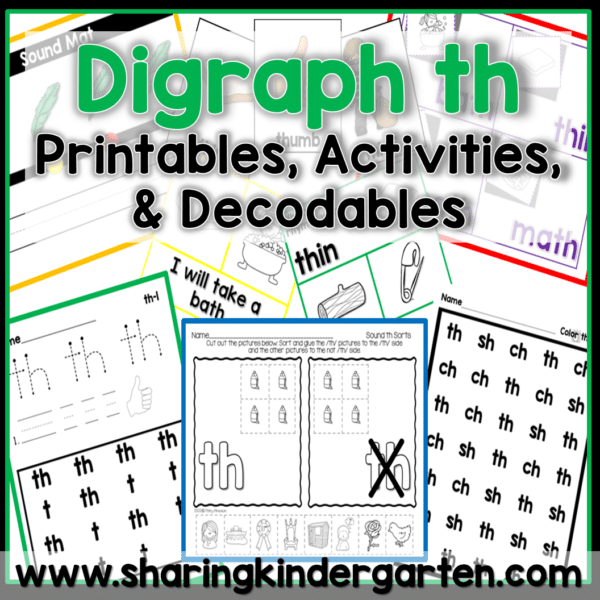 Digraph Activities TH | Consonant Digraph TH - Sharing Kindergarten