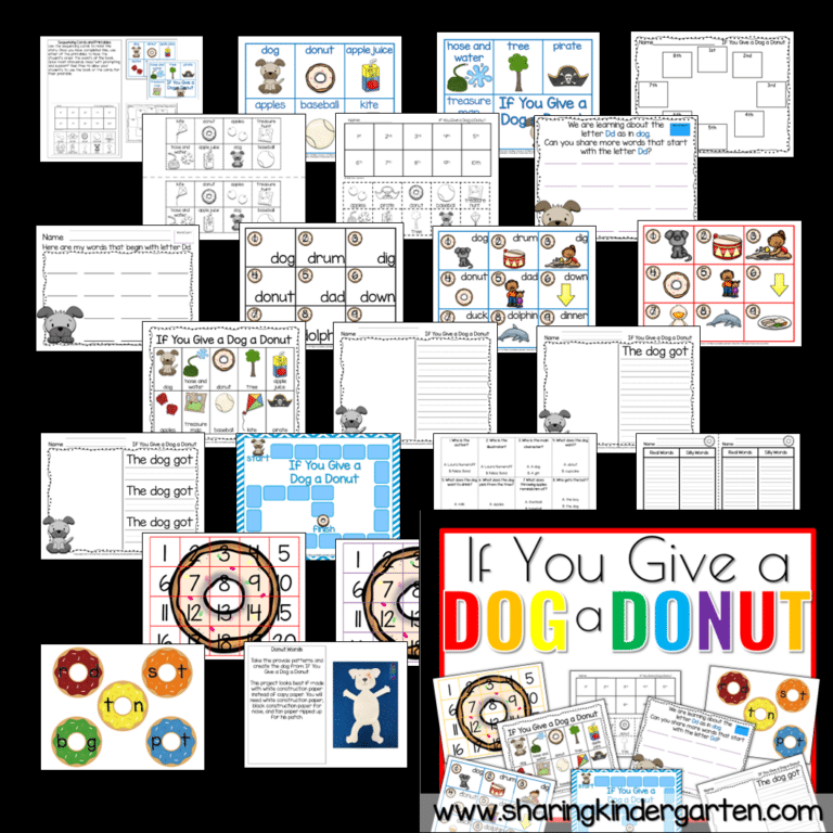 If You Give a Dog a Donut Unit - Sharing Kindergarten
