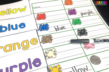8 Fun Hands-on Color Words Activities - Sharing Kindergarten