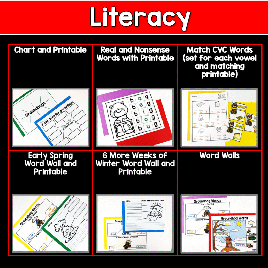 Groundhog Day Activities, Writing, Math and more! - Sharing Kindergarten