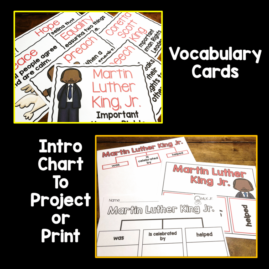 Martin Luther King Jr. (MLK Jr) Print & Play - Sharing Kindergarten