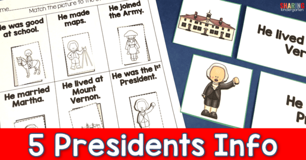 Presidents Day Activities for Kindergarten - Sharing Kindergarten