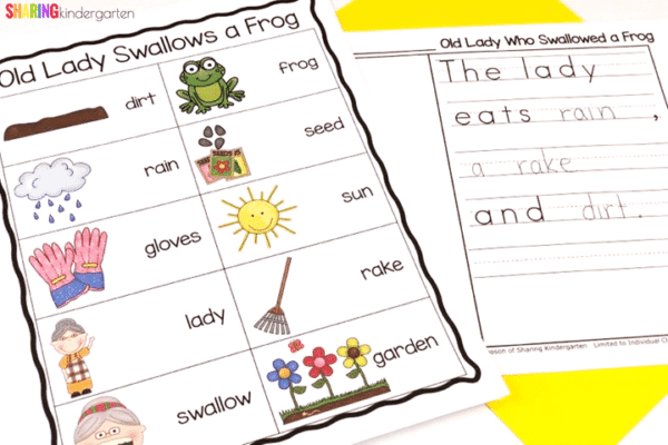 There Was an Old Lady Who Swallowed a Frog Printables - Sharing ...