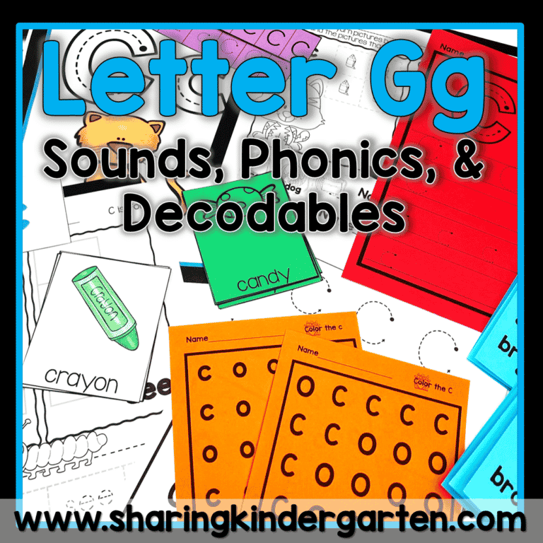 Exciting Kindergarten SOR Phonics Printables - Sharing Kindergarten