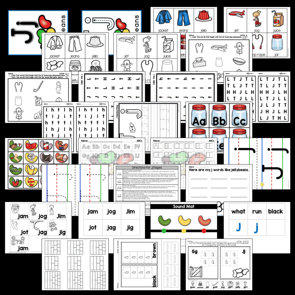 Letter Jj Activities Structured Literacy OG Printables Center Kinder ...
