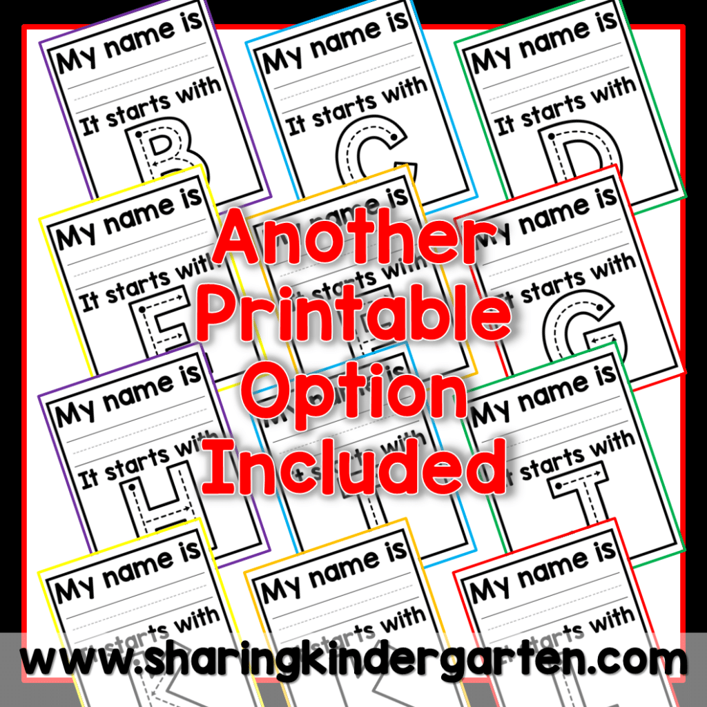 Editable Name Writing Practice Printables - Sharing Kindergarten