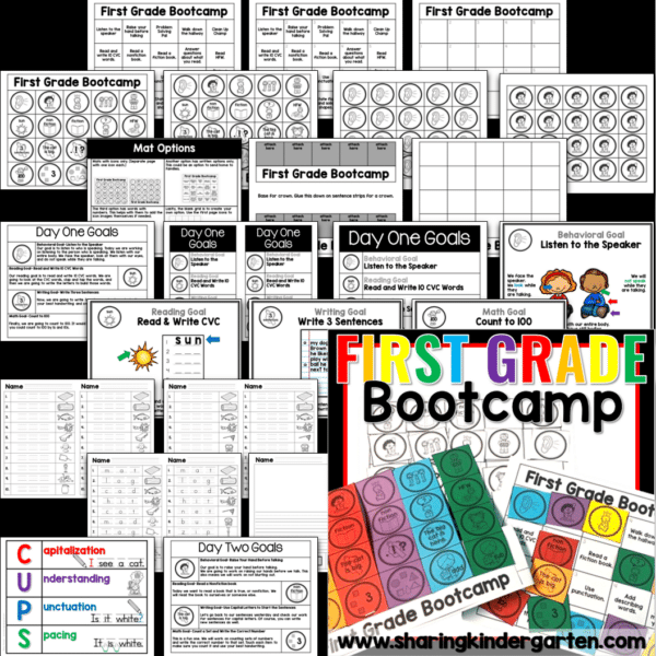 First Grade Bootcamp End of the Year Start of the Year Kindergarten 1st ...