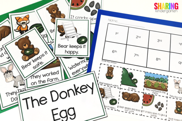 The Donkey Egg Printables and Activities - Sharing Kindergarten