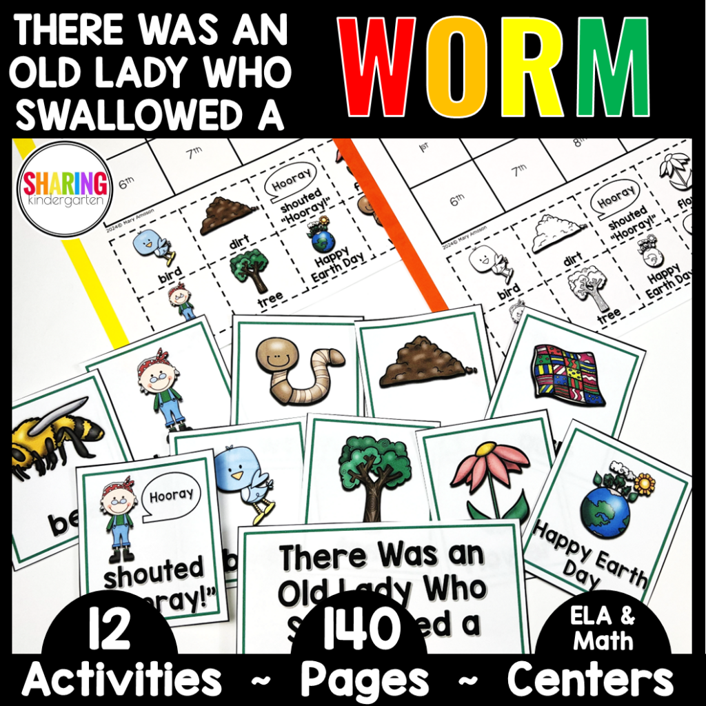There Was an Old Lady Who Swallowed a Worm Book Companion, Printables ...