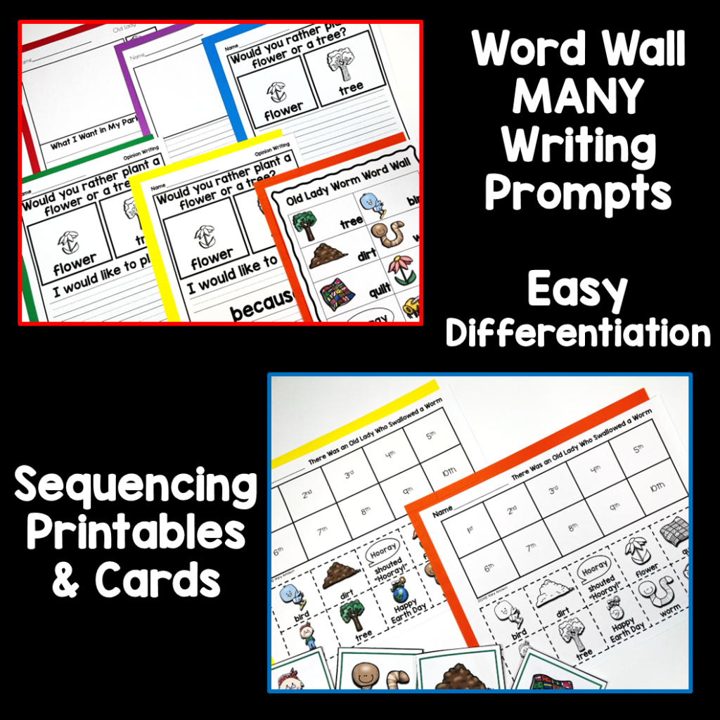 There Was an Old Lady Who Swallowed a Worm Book Companion, Printables ...