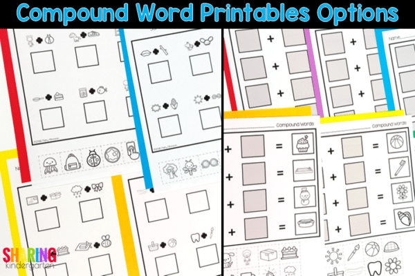 Engaging Compound Words for Kindergarten Worksheets - Sharing Kindergarten
