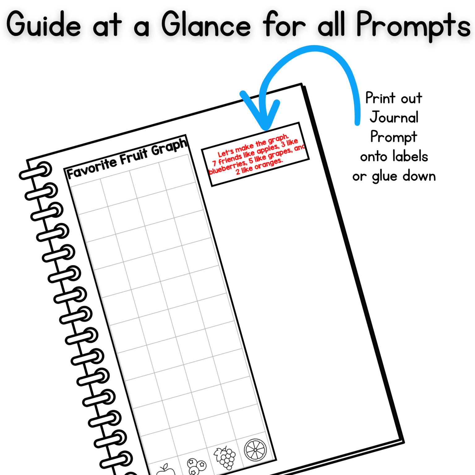 Math Journal Prompts for 40 Skills Editable Labels for Kindergarten ...